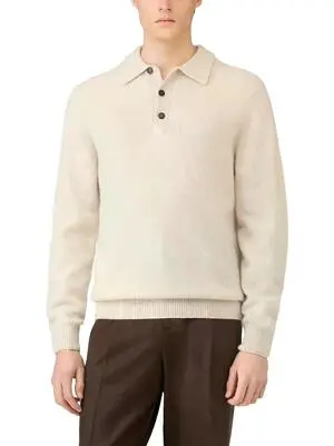 Sunspel Knitted Wool Polo Shirt - Neutrals