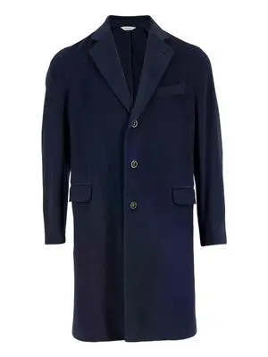 Boglioli Single-breasted Wool Coat - Blue
