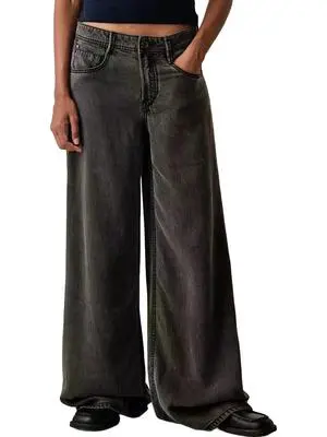 Miss Sixty Washed Wide-leg Jeans - Grey