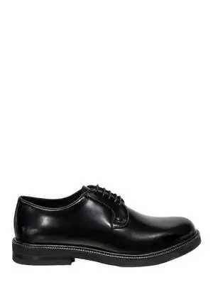 POCHE PARIS Cipele Polished-finish Derby Shoes - Black