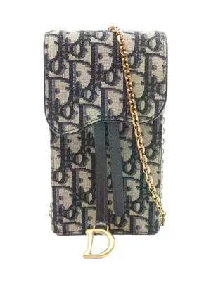 Dior 2010s Oblique Saddle Shoulder Bag - Blue