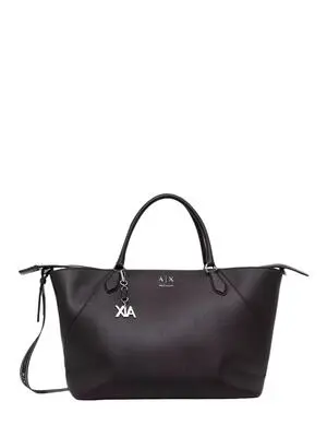 Armani Exchange Logo-print Detachable-strap Tote Bag - Brown