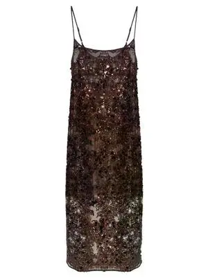 Baum Und Pferdgarten Avani Sequin-embellished Midi Dress - Brown