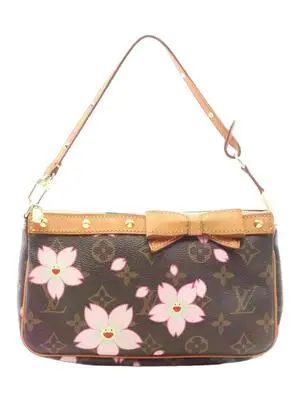 LOUIS VUITTON X Takashi Murakami 2003 Pochette Accessoires Cherry Blossom Tote Bag - Brown