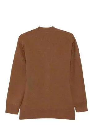Filippa K Hourglass Felted V-neck Button-up Cardigan - Brown