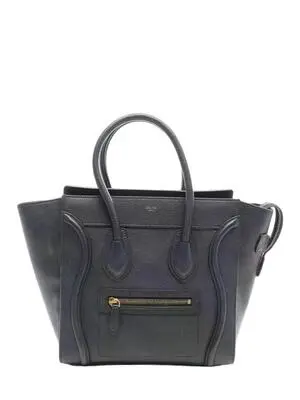 Celine 2000s Micro Luggage Tote Bag - Blue