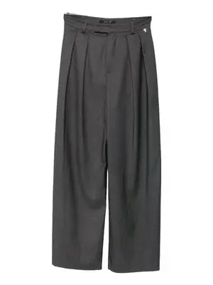 PHILIA LOFT Pleated Wide-leg Trousers - Grey