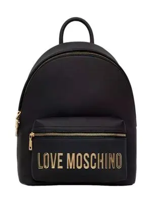 Moschino Logo-lettering Backpack - Black