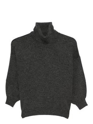 MLM Roll-neck Three-quarter-sleeve Sweater - Grey