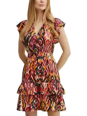 MORGAN Ruffled Mini Dress - Black