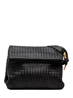 BOTTEGA VENETA 2012-2026 Small Nappa Intrecciato Fold Over Flap Crossbody Bag