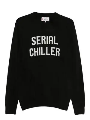 MC2 SAINT BARTH Heron Intarsia-knit Sweater - Black