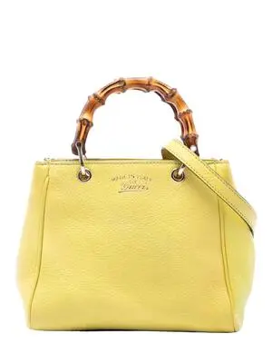 Gucci 2016-2026 Mini Calfskin Bamboo Shopper Satchel - Yellow