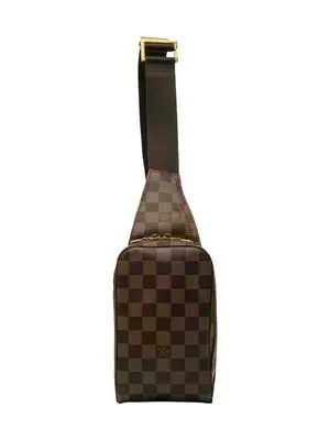 LOUIS VUITTON 2004 Damier Ebene Geronimos Crossbody Bag - Brown