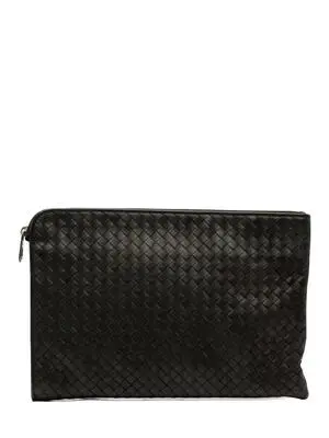 Bottega Veneta 2012-2026 Nappa Intrecciato Clutch Bag - Black