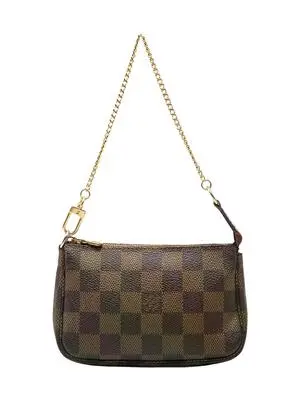 LOUIS VUITTON 2007 Damier Ebene Mini Pochette Accessoires Handbag - Brown