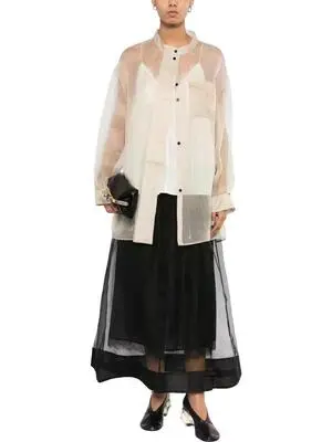 YEAREAST Sheer Panelled Shirt - Neutrals