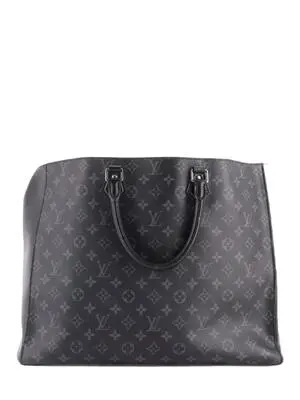 LOUIS VUITTON Grand Sac Bag Monogram Eclipse Canvas Tote Bag - Black