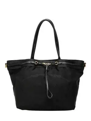 Prada 2000-2013 Tessuto Canapa Logo Satchel - Black