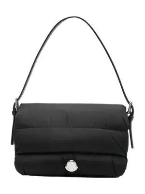 Moncler Caradoc Quilted Leather-trim Shoulder Bag - Black