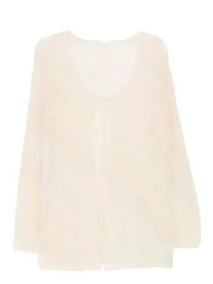 YEAREAST Tie-fastening Fine-knit Cardigan - Neutrals