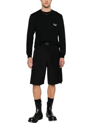 Comme Des Garçons Logo-print Chest-pocket T-shirt - Black