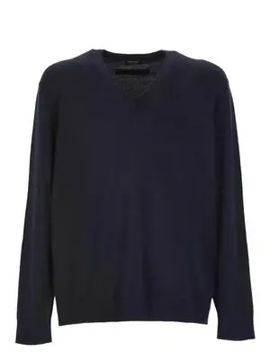 Zegna V-neck Cashmere Sweater - Blue