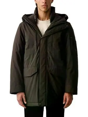 Marc O'polo Hooded Multi-pocket Parka Coat - Brown
