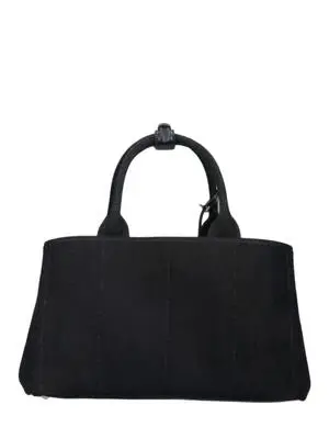PRADA Logo-embroidered Canvas Tote Bag