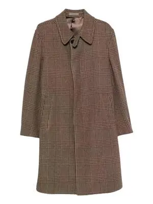 Corneliani Prince Of Wales-check Coat - Brown