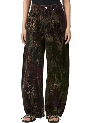 ALLSAINTS Leopard-print Wide-leg Jeans - Brown