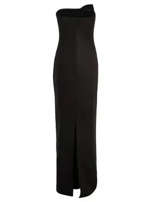 Roland Mouret Strapless Draped Maxi Dress - Black