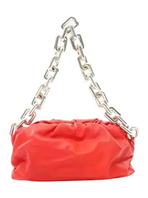Bottega Veneta 2010s The Chain Pouch Shoulder Bag Red