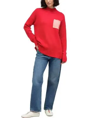 Chinti & Parker Chest-pocket Sweater - Red