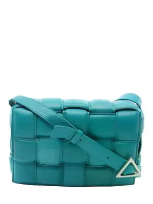 Bottega Veneta 2010s Medium Cassette Intrecciato Shoulder Bag - Blue
