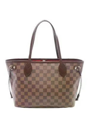 LOUIS VUITTON 2008 Pm Neverfull Damier Ebene Tote Bag - Brown