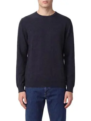 Premiata Crewneck Sweater In Pure Merino Wool With Ribbed Trims - Grey