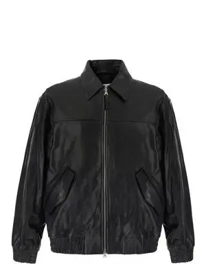 DUNST Zip-up Leather Jacket - Black