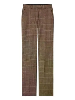 A.p.c. Jude Prince Of Wales-check Wool Trousers - Brown
