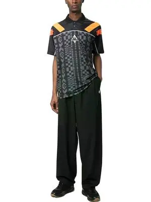 COUNTY OF MILAN X Kappa Logo-patch Polo Shirt - Black