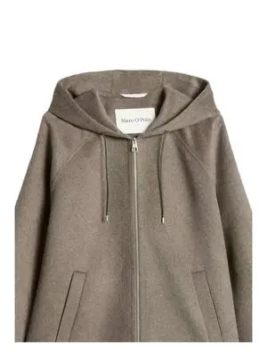 Marc O'polo Hooded Wool Jacket - Brown