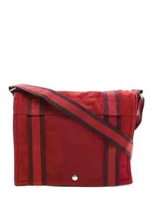 Hermès 1990-2010 Canvas Fourre Tout Besace Pm Crossbody Bag - Red