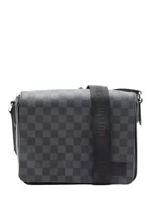 LOUIS VUITTON 2021-2026 Damier Graphite District Pm Crossbody Bag - Black