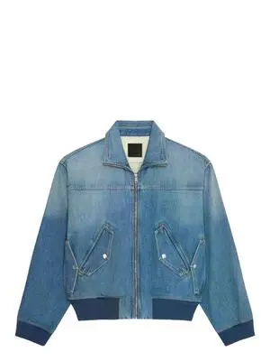 Givenchy Bomber Jacket In Denim - Blue