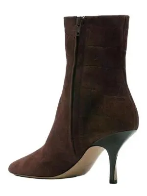 Jacquemus Croc-effect Ankle Boots - Brown