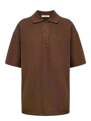 12 STOREEZ Pointelle-knit Jumper - Brown