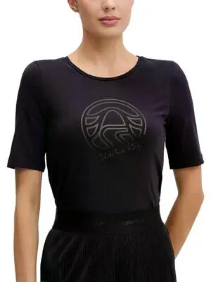 SPORTALM Logo-print Rhinestone-embellished T-shirt - Black