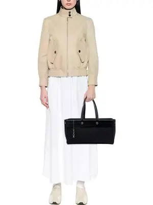 Hermès 2003 Toile And Vache Hunter Herbag Cabas Mm Tote Bag Black