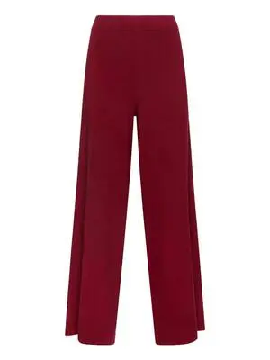 ELENA MIRÒ Wide-leg Elasticated Trousers - Red