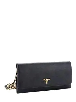 PRADA Wallet On Chain Vitello Move Long Crossbody Bag